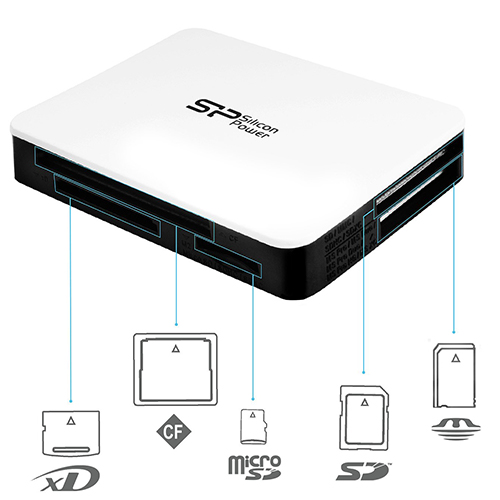 Silicon Power USB 3.0 All-In-One Flash Memory Card Reader - Elite ...